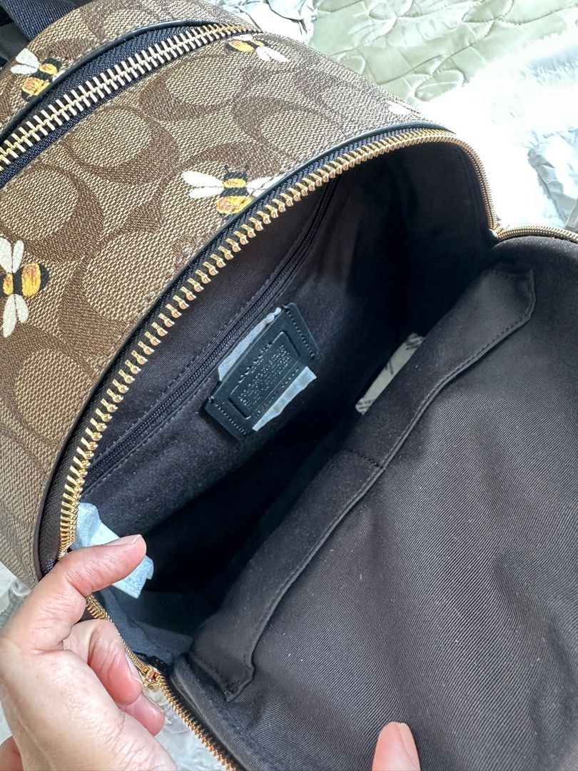 Coach Court Backpack In Signature Canvas With Bee Print, Women's ...