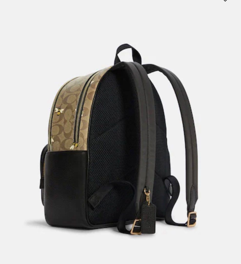 Coach Court Backpack In Signature Canvas With Bee Print, Women's ...