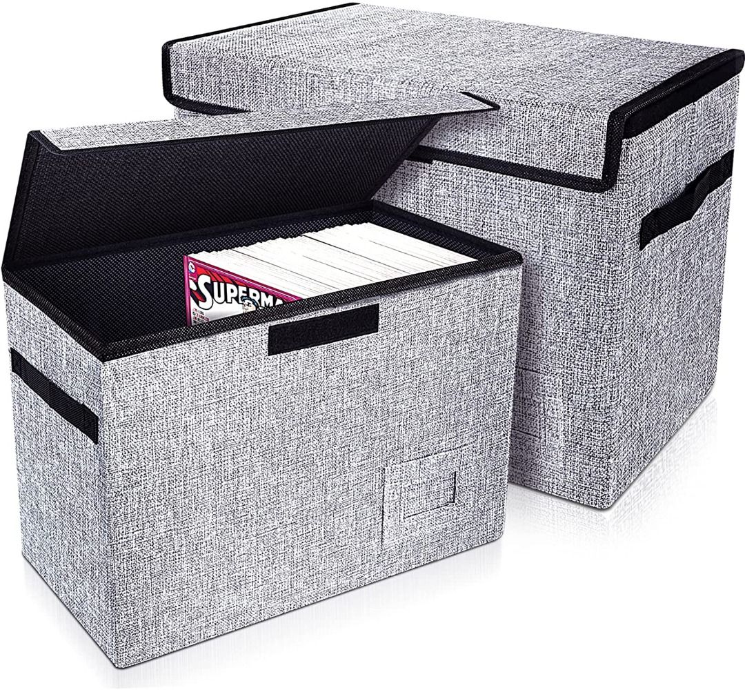 Collapsible Heavy Duty Comic Short Box with Lid, Hobbies & Toys, Books ...