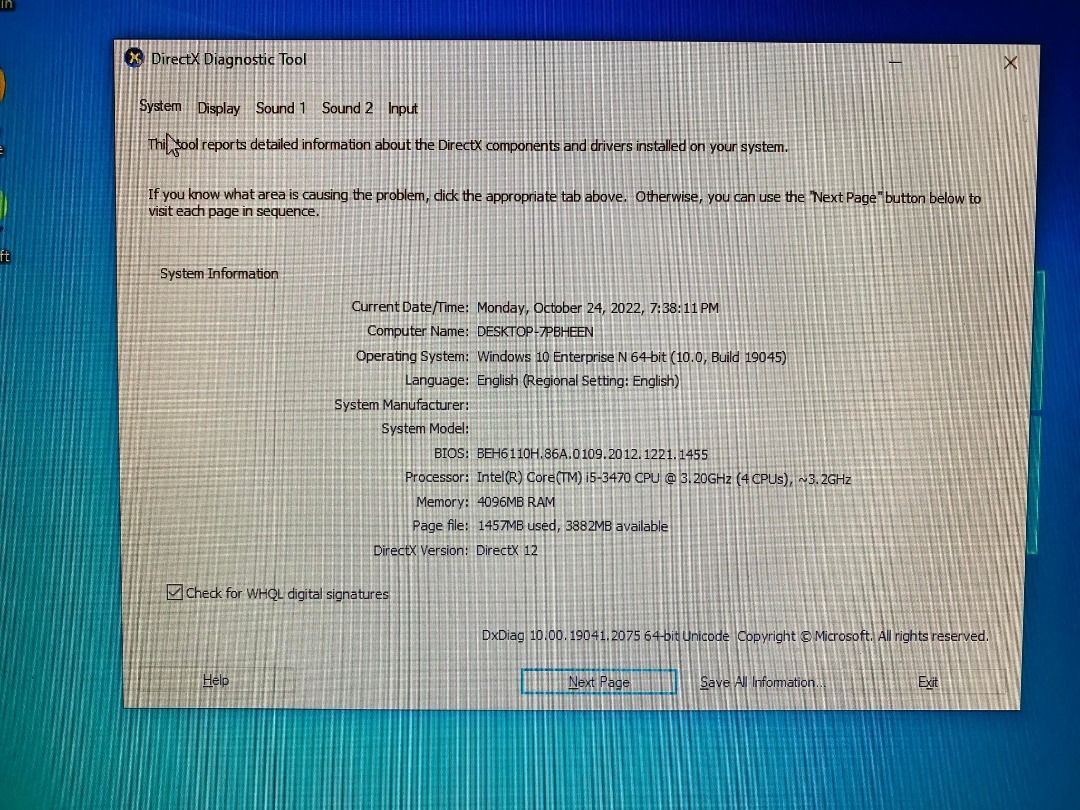 Computer Set Intel Core I Rd Gen Computers Tech Desktops On Carousell