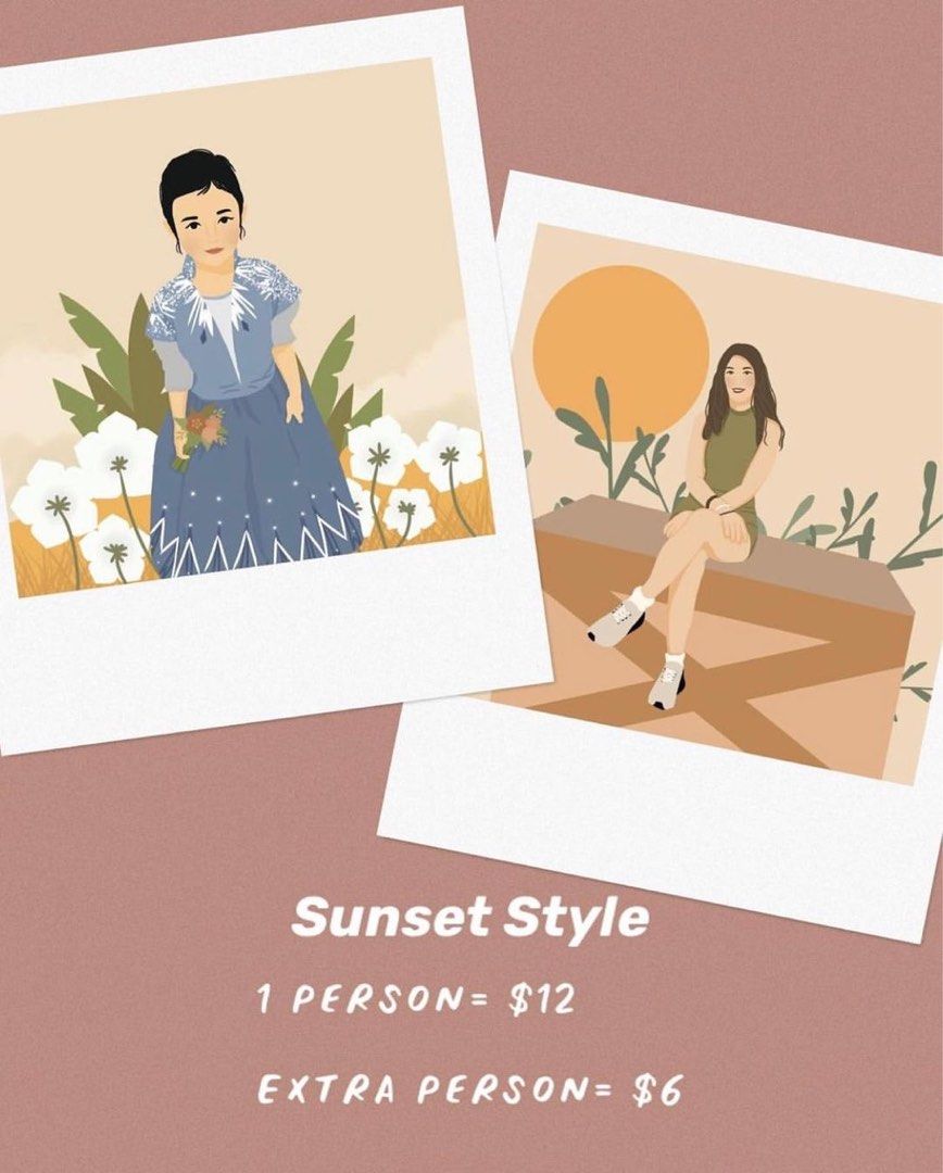 Customized Illustration Drawing Portrait Frame, Hobbies & Toys ...