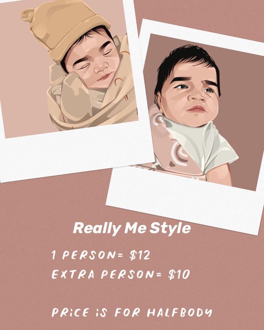 Customized Illustration Drawing Portrait Frame, Hobbies & Toys ...