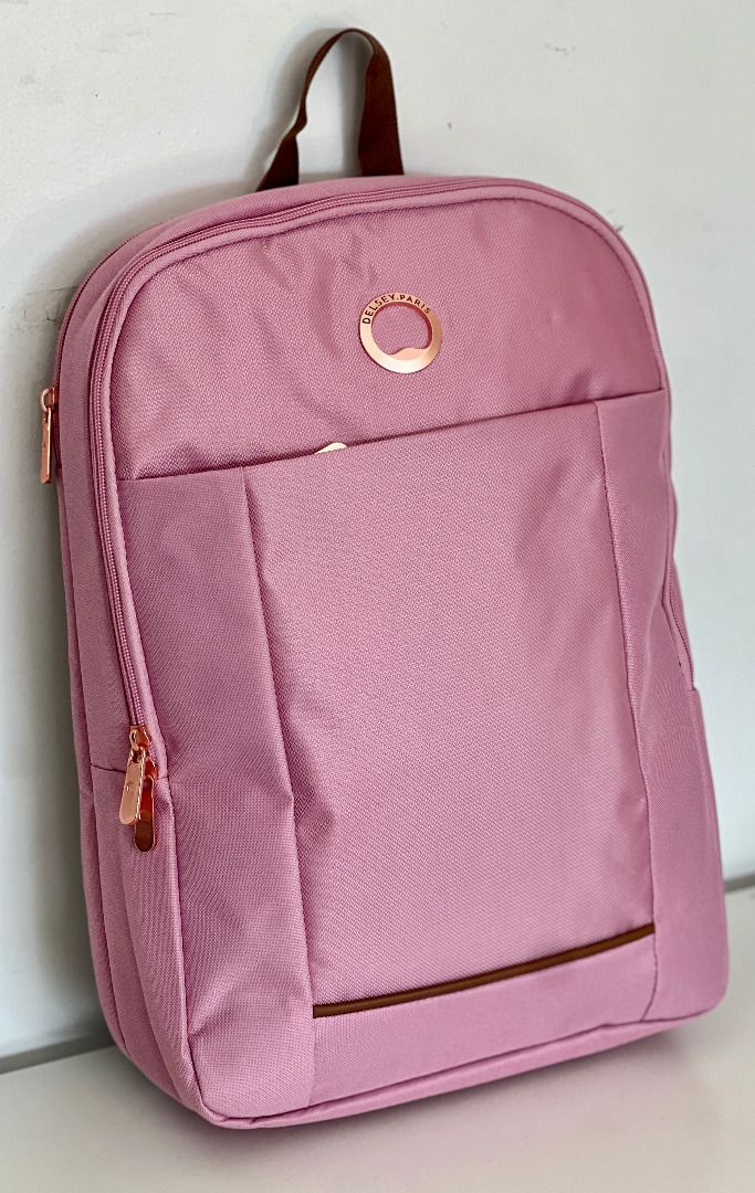 DELSEY PARIS RAMEY PINK PEONY LUGGAGE TRAVEL WORK LAPTOP BACKPACK BAG ...