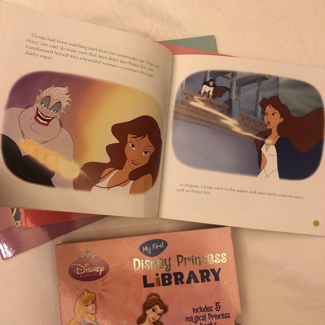 Disney princess library (5 books), 興趣及遊戲, 書本 & 文具, 兒童書籍 - Carousell