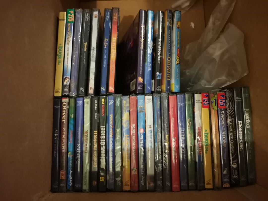 Disney/pixar VCDs all original bundle, Hobbies & Toys, Music & Media, CDs & DVDs on Carousell