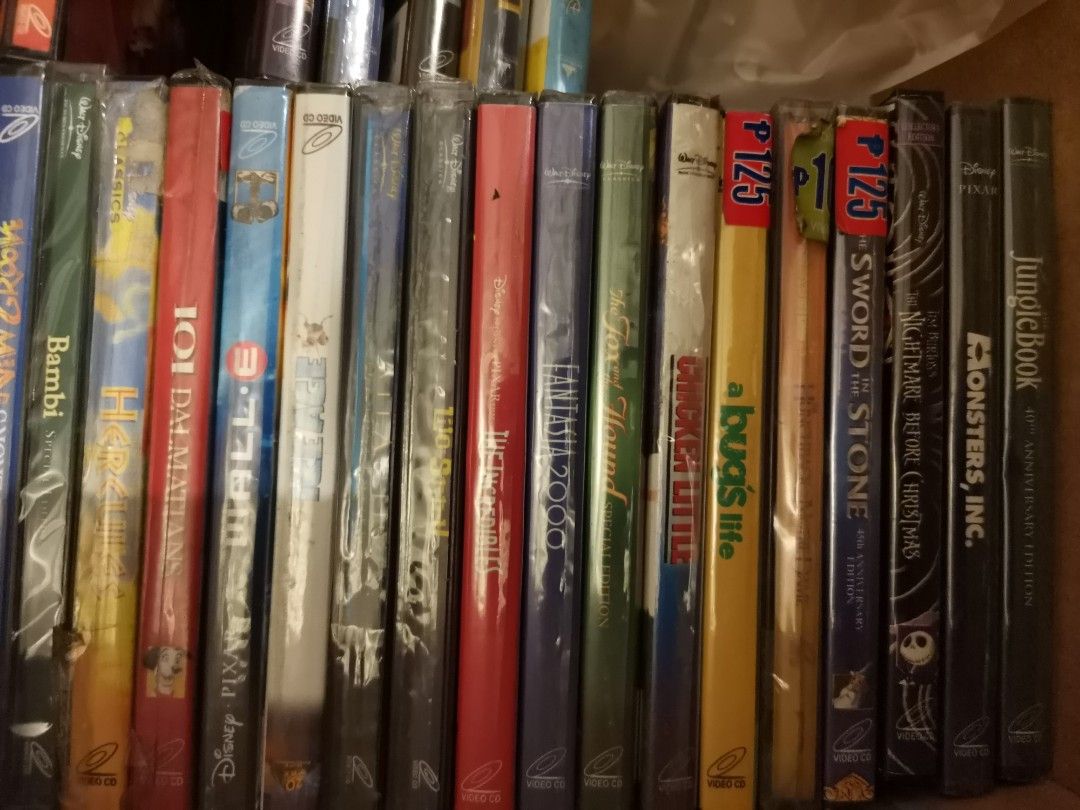 Disney/pixar VCDs all original bundle, Hobbies & Toys, Music & Media, CDs & DVDs on Carousell