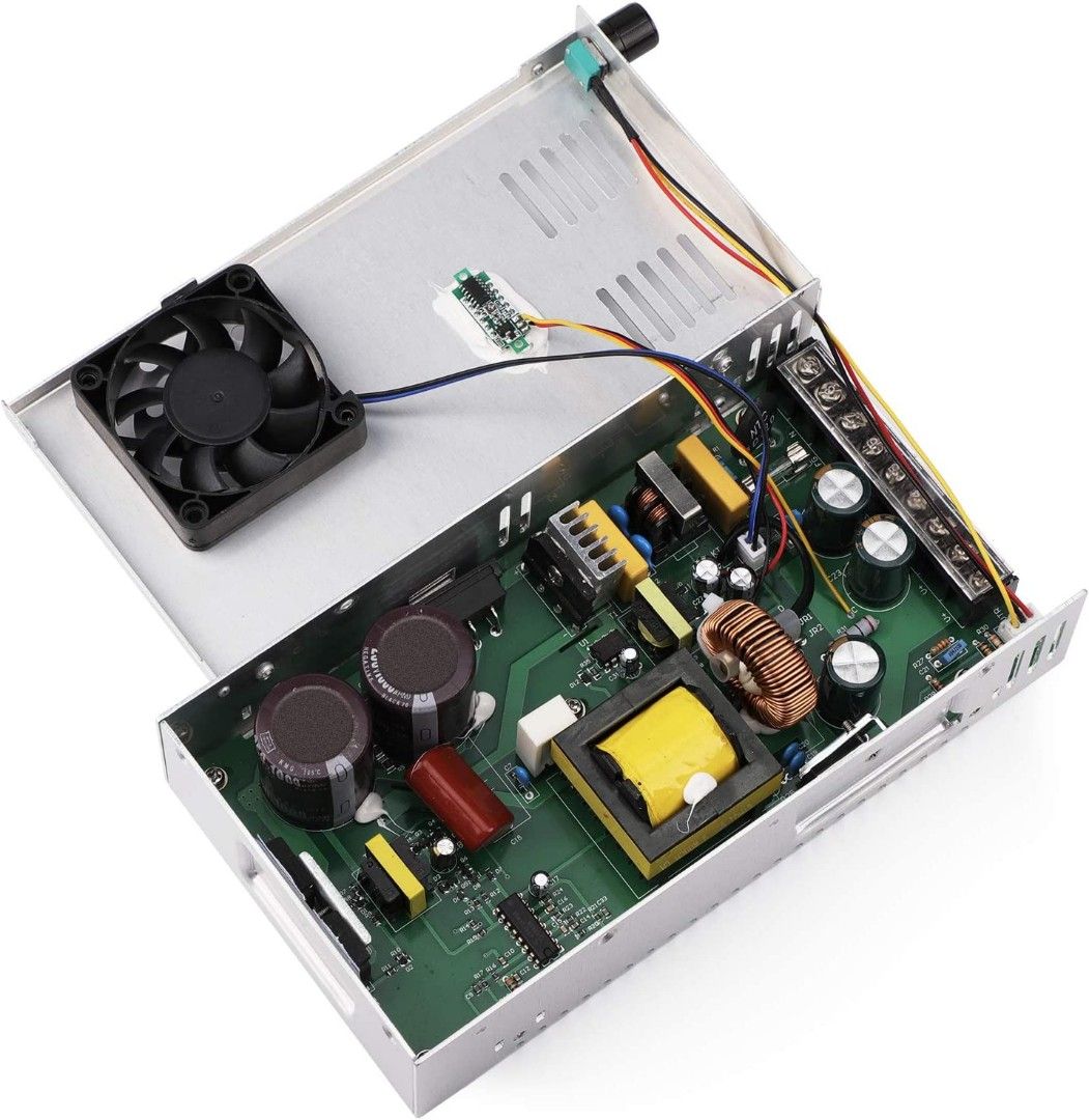 DROK 48V Power Supply, AC 110V/220V to DC 0-48V 10A 480W Buck Converter, Adjustable Variable LED ...