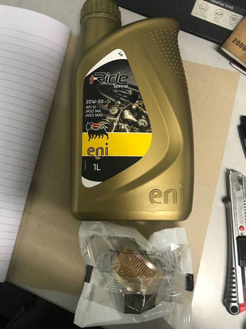 Eni oil 20w50 made in Italy + oil filter Yamaha Fz 16 100% original ...