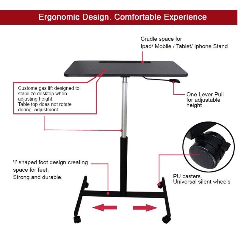 Ergo table, height adjustable, Furniture & Home Living, Furniture ...