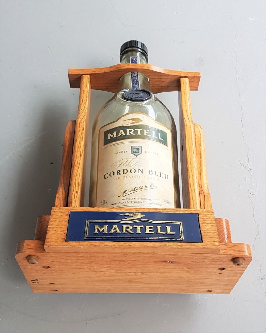Exquisite Martell Cordon Bleu Bottle Display Stand, Vintage Martell ...