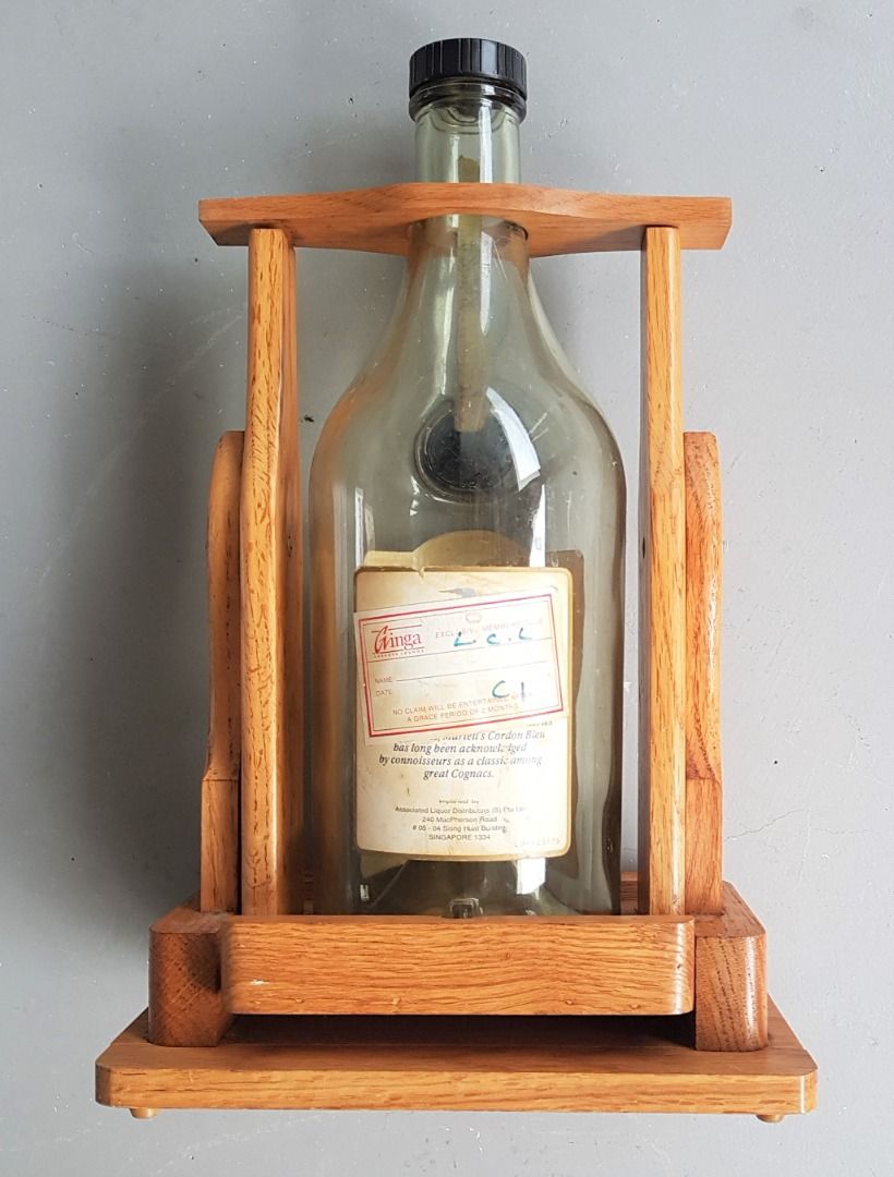 Exquisite Martell Cordon Bleu Bottle Display Stand, Vintage Martell ...