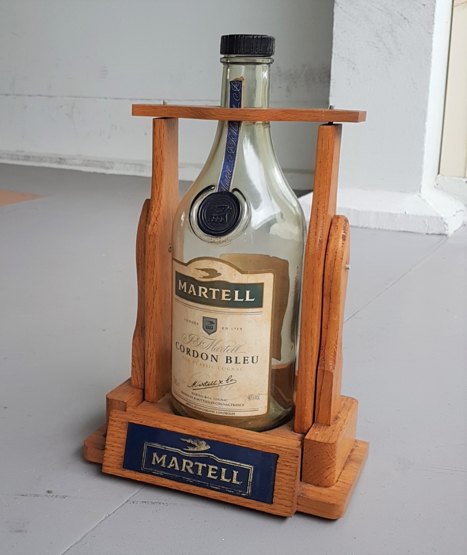 Exquisite Martell Cordon Bleu Bottle Display Stand, Vintage Martell ...
