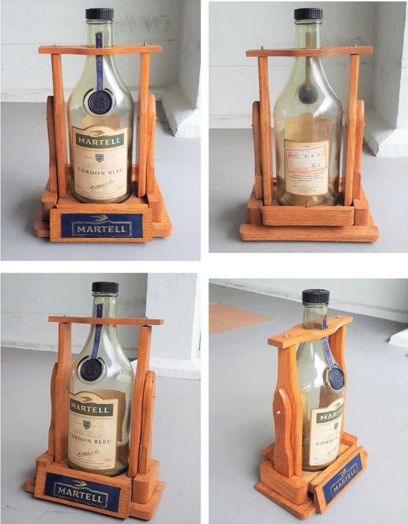 Exquisite Martell Cordon Bleu Bottle Display Stand, Vintage Martell ...