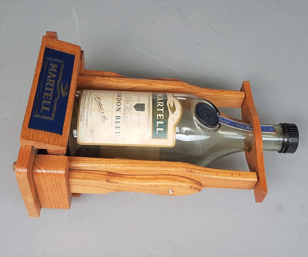 Exquisite Martell Cordon Bleu Bottle Display Stand, Vintage Martell ...
