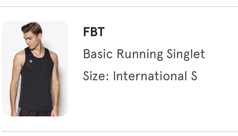 FBT running singlet, Men's Fashion, Tops & Sets, Tshirts & Polo Shirts ...