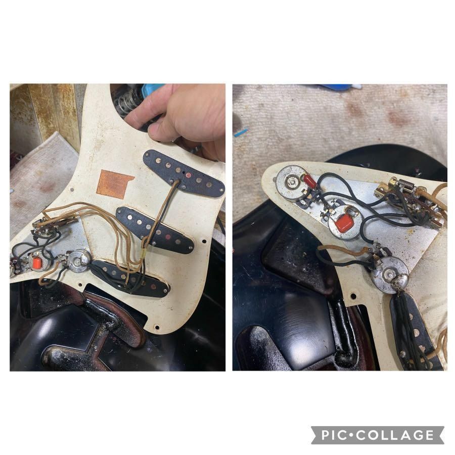 Fender Stratocaster 1990 - 57 Vintage Reissue - Black over Fiesta Red ...