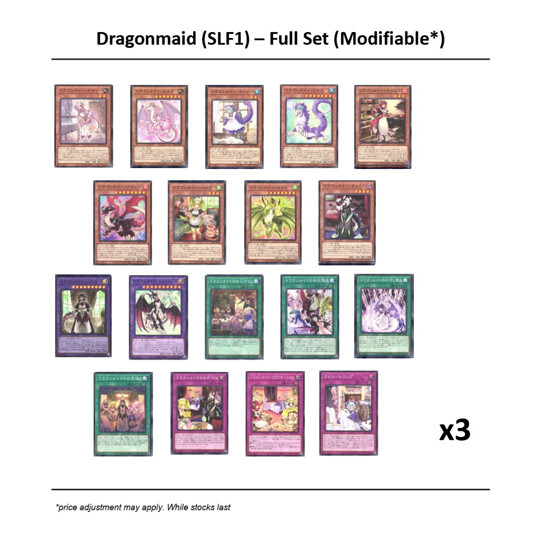 [FULL SET! MODIFIABLE] Dragonmaid Set Yugioh (SLF1), Hobbies & Toys ...