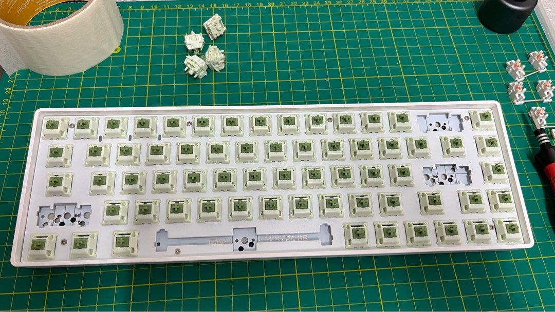 Fully modded 65% Custom Mechanical keyboard (full set) + freebie, Computers & Tech, Parts ...