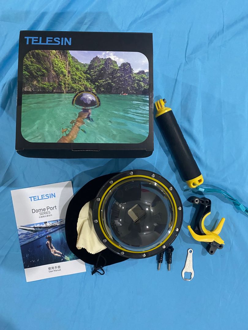 GoPro 5/6/7 Telesin Dome, Photography, Lens & Kits on Carousell