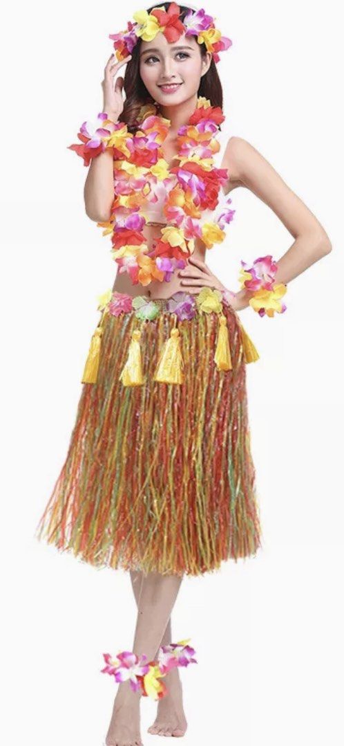Hawaiian Hula Dance Set - New, Women's Fashion, Dresses & Sets, Dresses ...