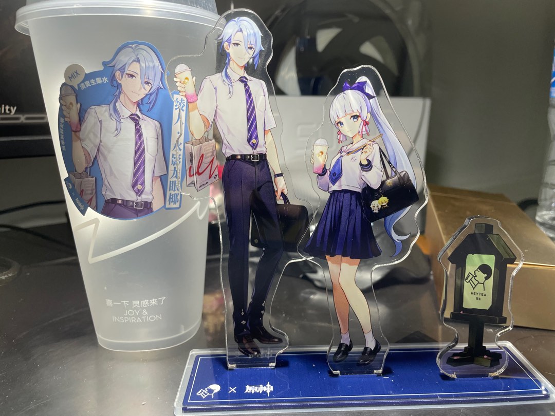 HeyTea Genshin Impact Ayato and Ayaka, Hobbies & Toys, Memorabilia & Collectibles, Fan ...