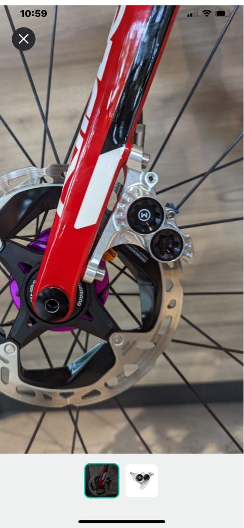 Hope caliper RX4+ flat mount road bike work with Shimano, Sports ...