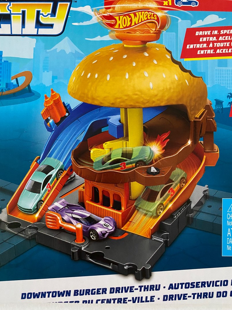 Hot Wheels Downtown Burger Drive Thru, Hobbies & Toys, Toys & Games on ...