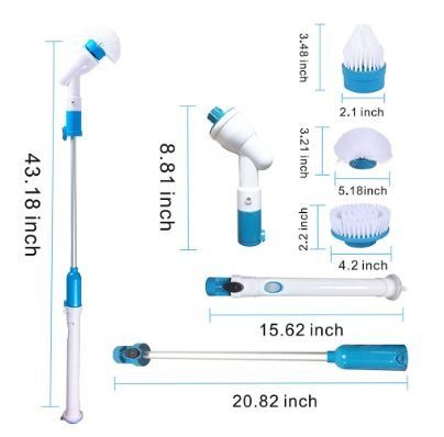 Hurricane Spin Scrubber Rechargeable Electric Home Cleaning Brush Floor ...