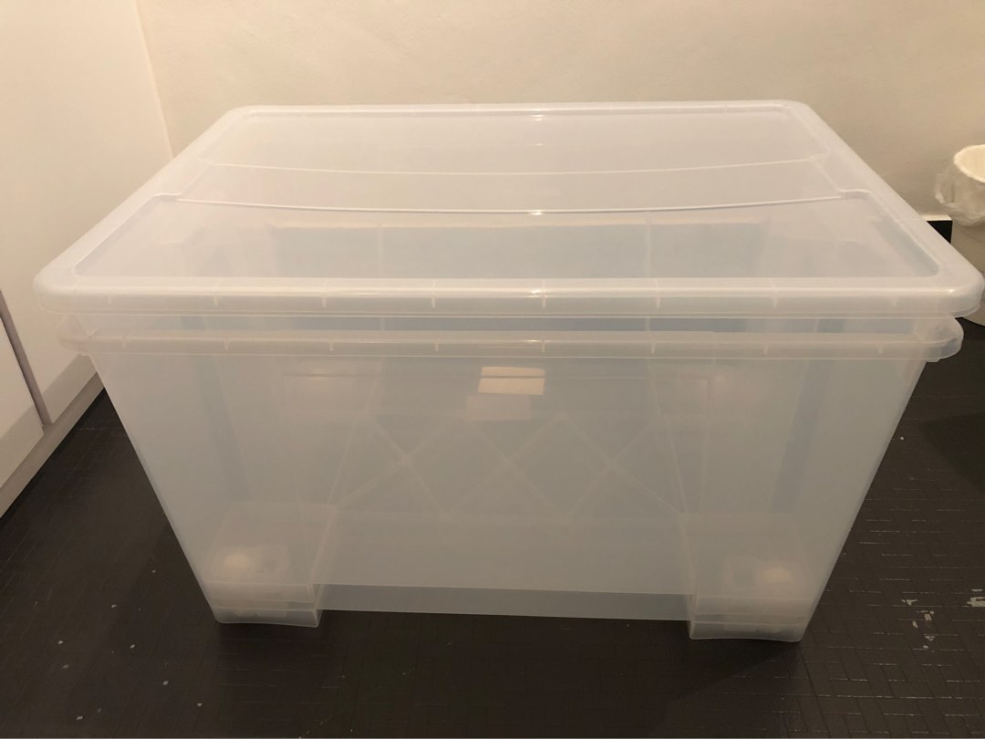 IKEA Samla storage box with lid, Furniture & Home Living, Home ...