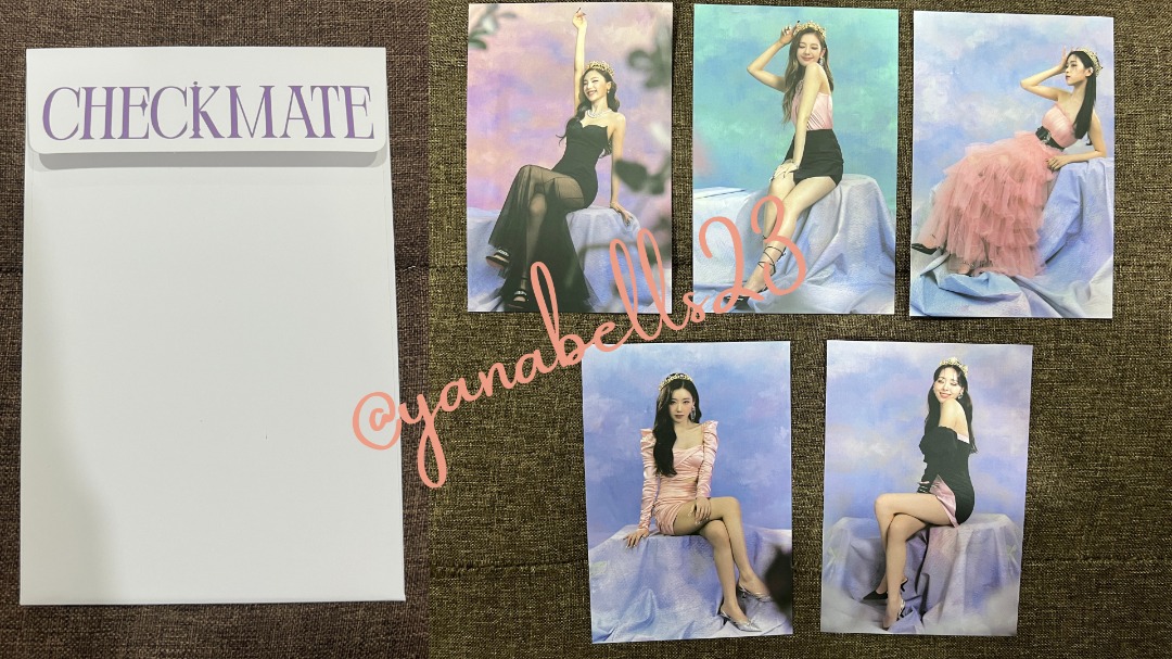 Itzy Checkmate POB Postcard Set (2) (Purple Ver.), Hobbies & Toys ...