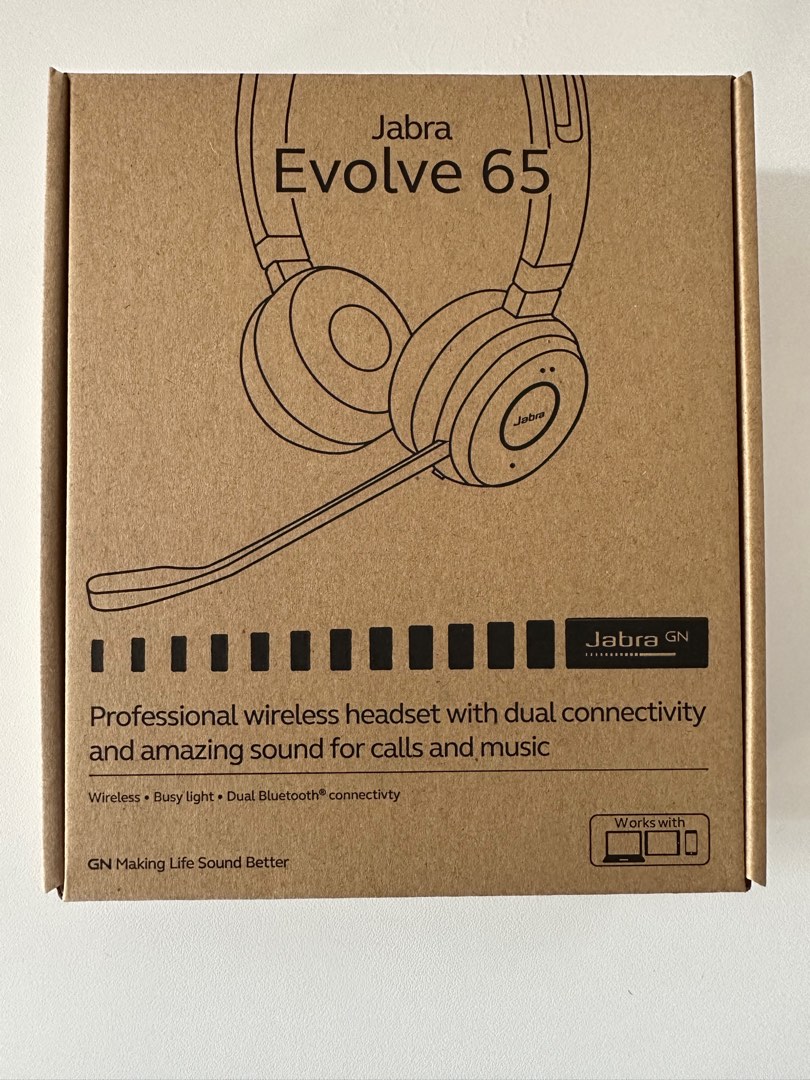 Jabra Evolve 65 MS DUO HEADBAND BNIB Wireless headset, Audio ...