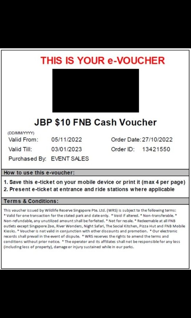 Jurong Bird Park Entry Ticket + $10 FNB Cash Voucher, Tickets ...