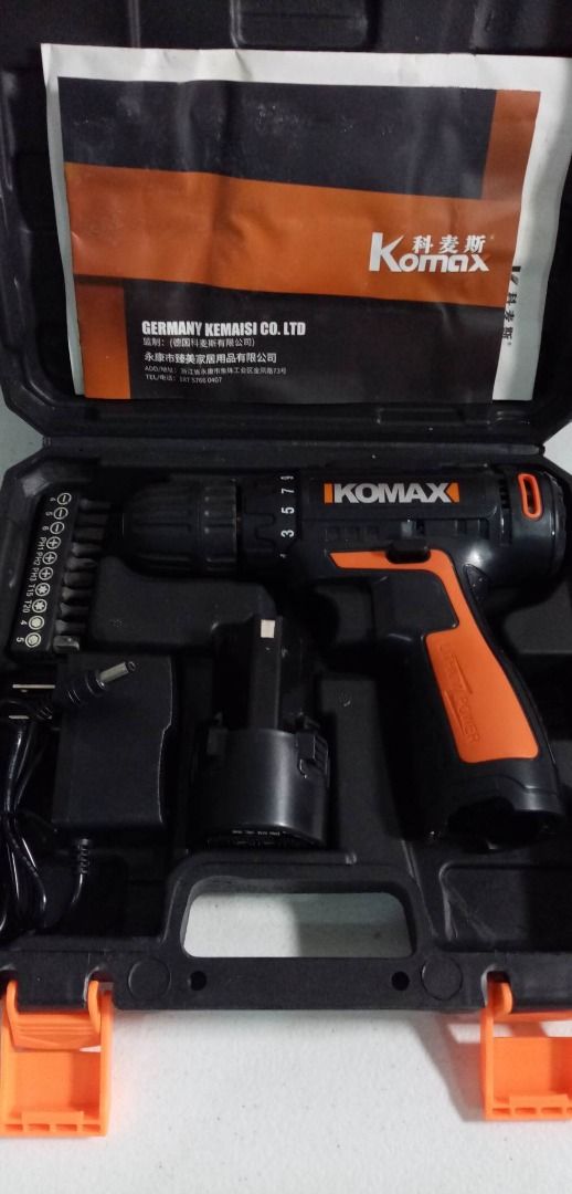 Komax Wireless Drill Power Tools Screwdriver Set, Commercial & Industrial, Construction Tools ...