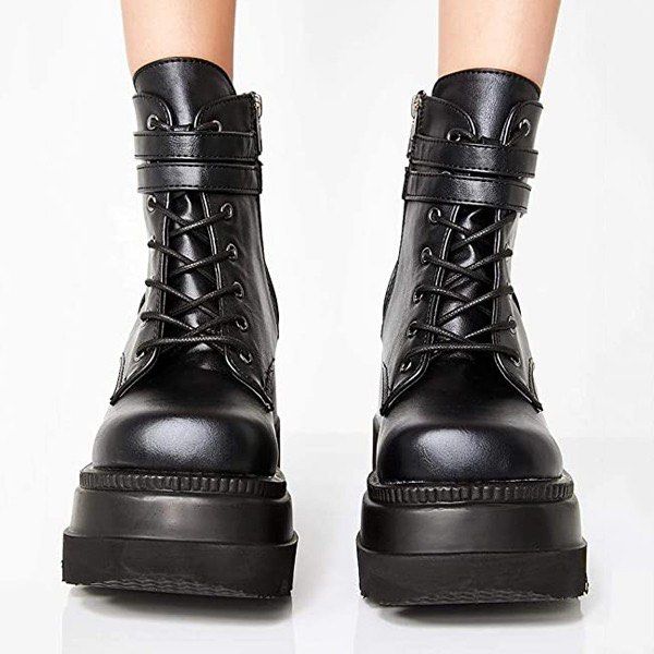 Korean High Platform Boots, Women's Fashion, Footwear, Boots on Carousell