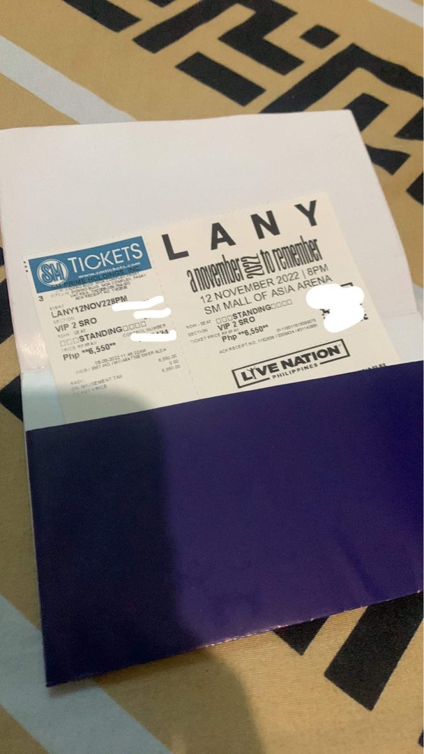 LANY vip concert, Tickets & Vouchers, Event Tickets on Carousell
