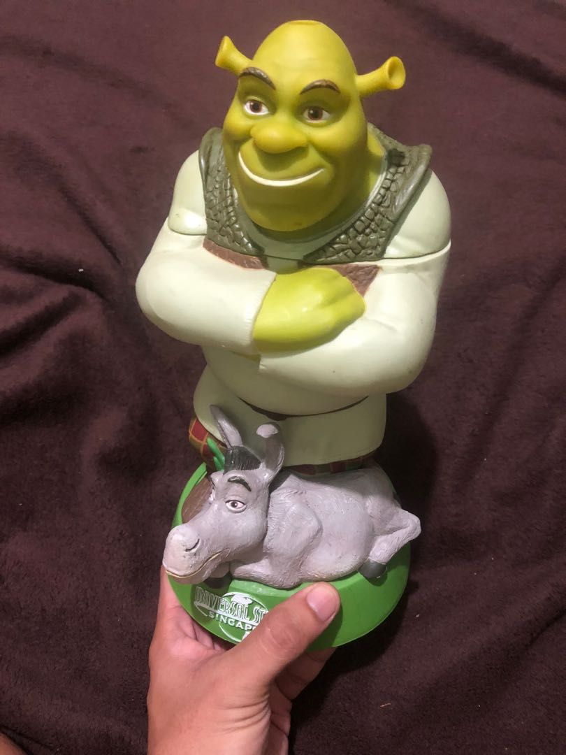 Large shrek and donkey vinyl figure bust container, Hobbies & Toys ...