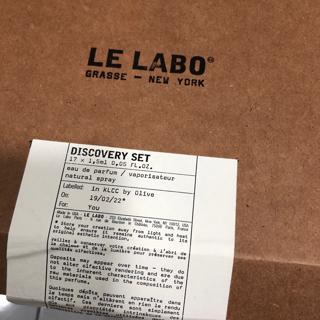 Le Labo Discovery Set, Beauty & Personal Care, Fragrance & Deodorants ...