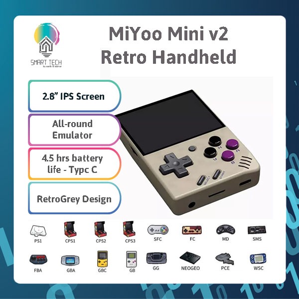 (Local Stock) MiYoo Mini Version 2 with 32GB Miyoo-mini Console 2.8 IPS ...