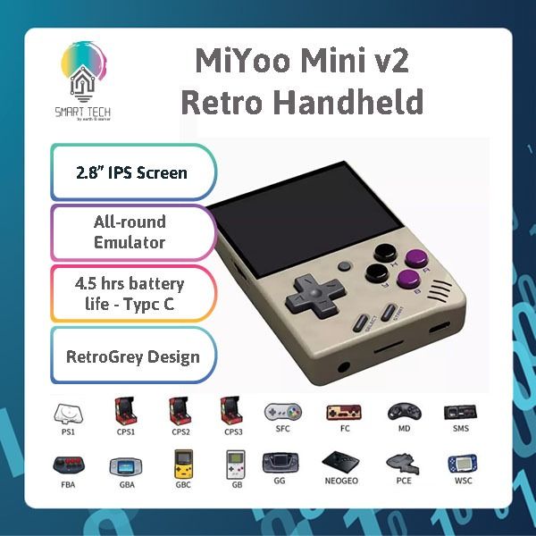 (Local Stock) MiYoo Mini Version 2 with 32GB Miyoo-mini Console 2.8 IPS ...