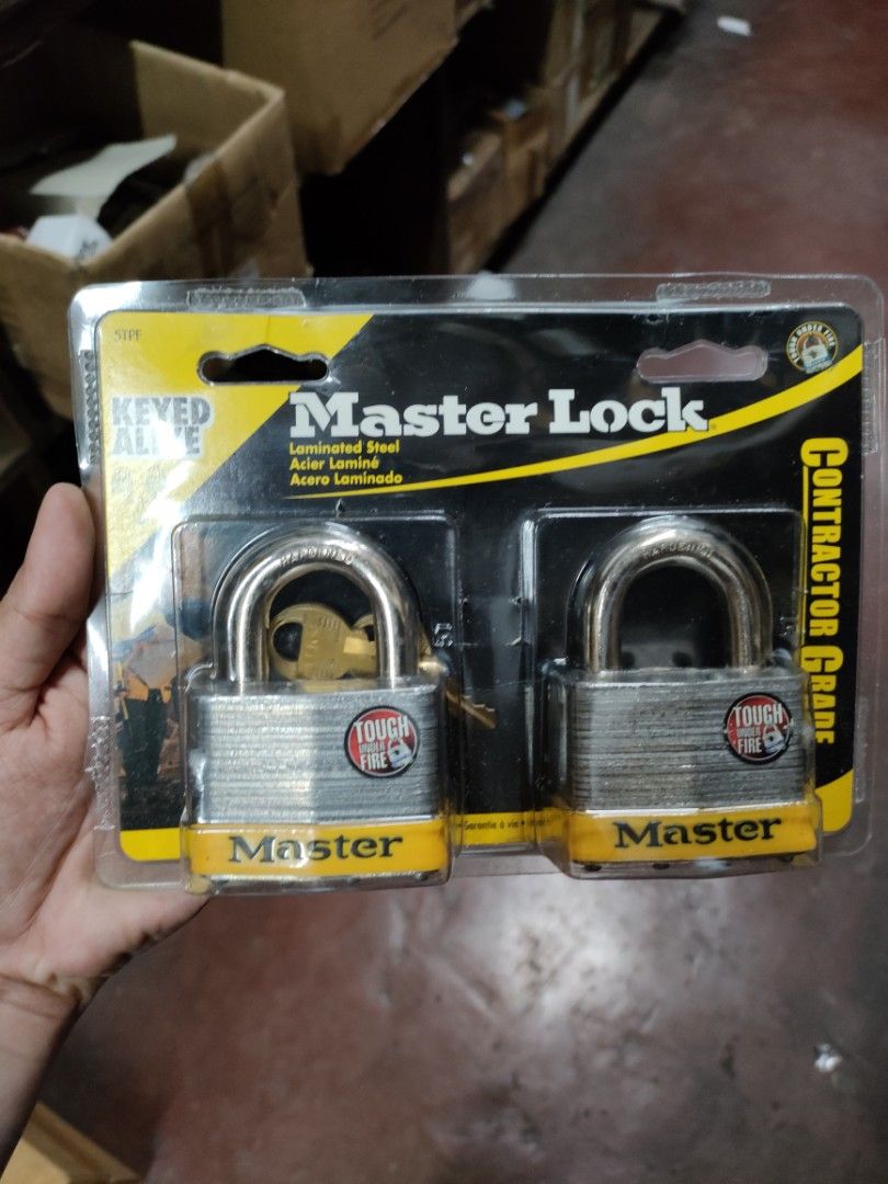 Master lock Laminated Padlock 50mm 2 Pcs Set #5-T, Furniture & Home ...