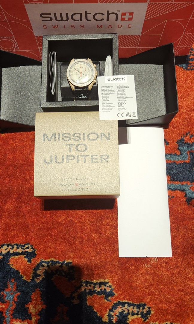 Mission to Jupiter Swatch x Omega, Luxury, Watches on Carousell