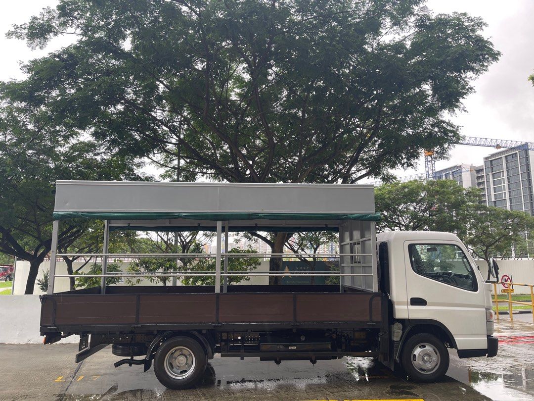 Mitsubishi Fuso Canter FEB21 with Wooden Desk & Full Canopy Manual, Cars, Commercial Vehicles ...