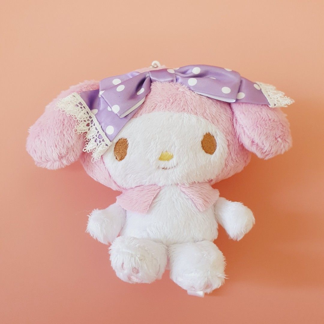 My Melody Purple Ribbon Plushie, Hobbies & Toys, Toys & Games on Carousell
