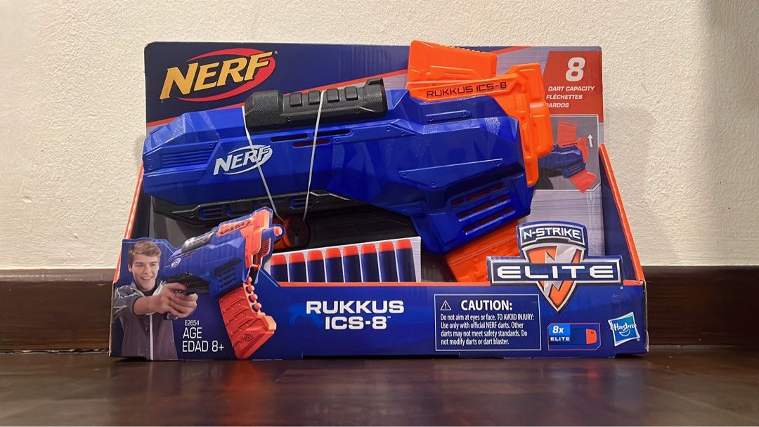 Nerf Gun Rukkus ICS-8, Hobbies & Toys, Toys & Games on Carousell