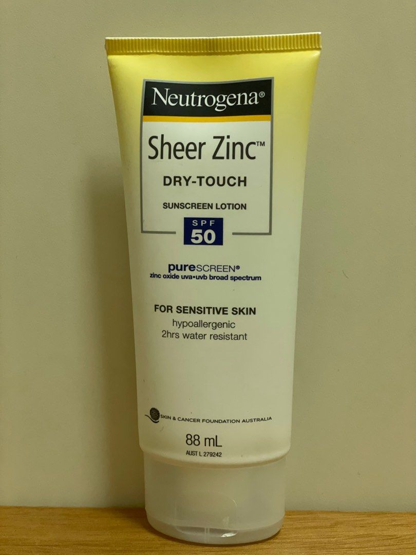 Neutrogena sheer zinc dry-touch sunscreen lotion SPF50 for sensitive ...