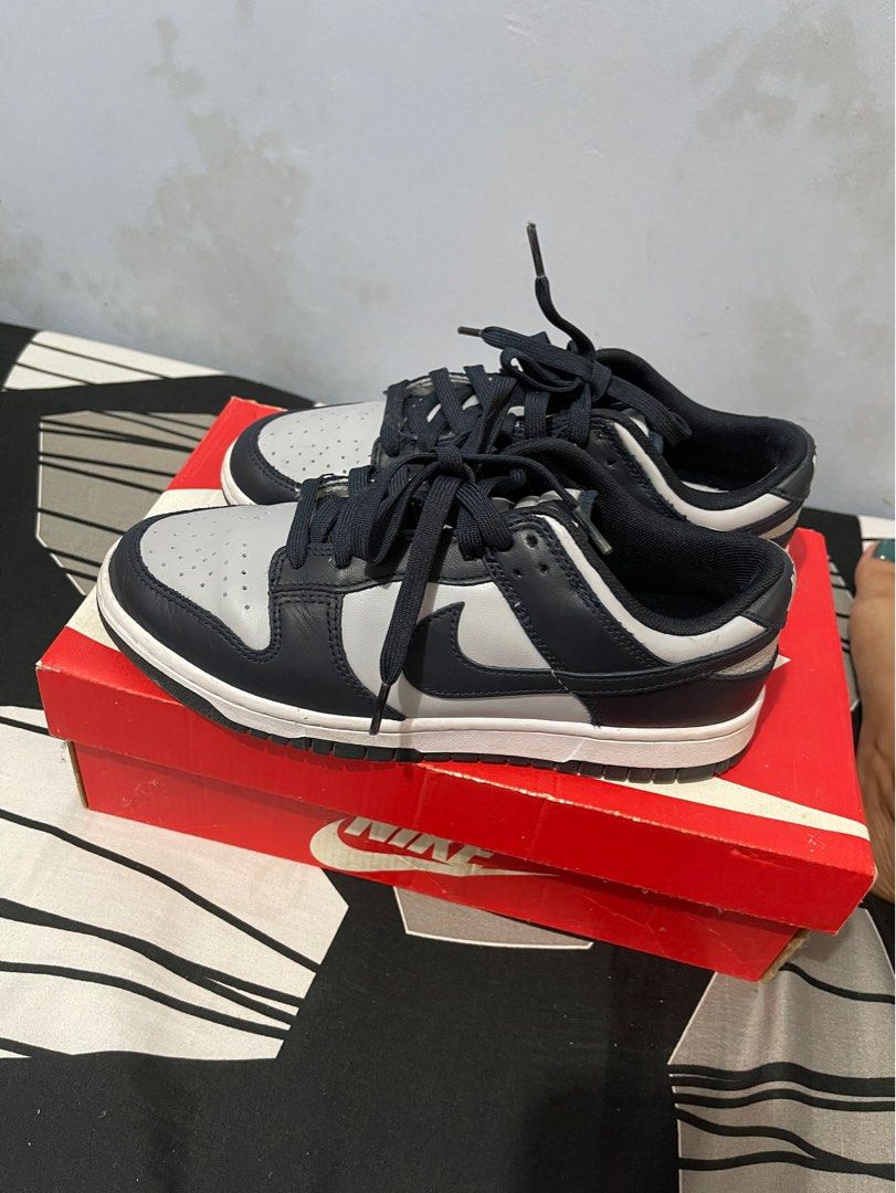 nike dunk low georgetown, Men's Fashion, Footwear, Sneakers on Carousell