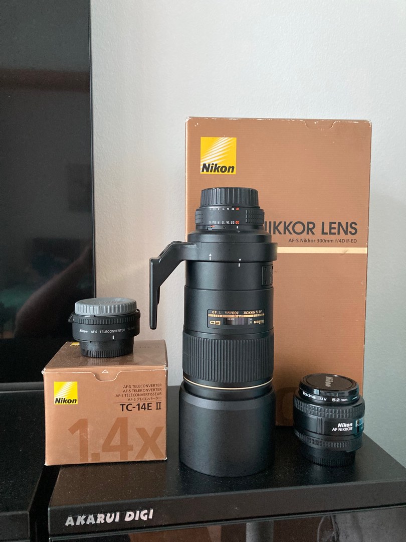 Nikon Nikkor 300 f4 AFS TC 1.4E 50mm f1.4 AFD, Photography, Lens & Kits ...