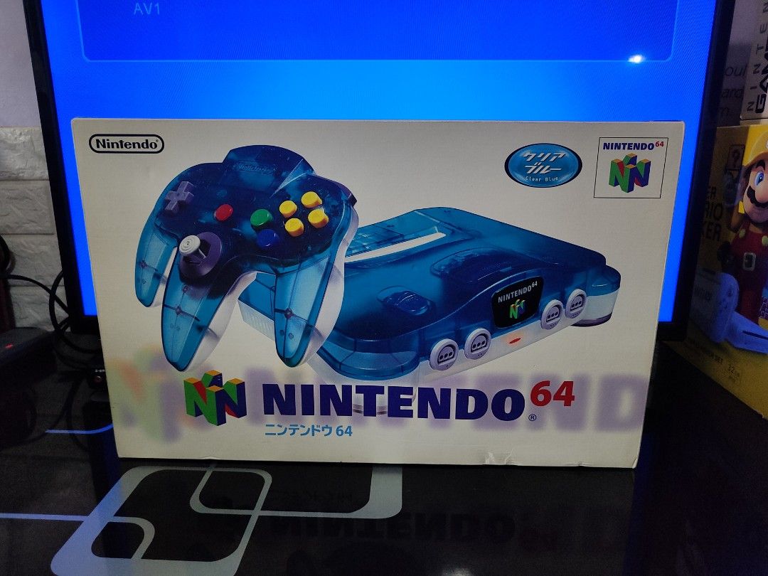 Nintendo 64 Clear Blue Limited Edition, Video Gaming, Video Game ...