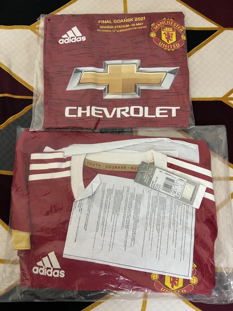 Official Adidas Authentic Manchester United Home 2020-21 Europa Finals ...