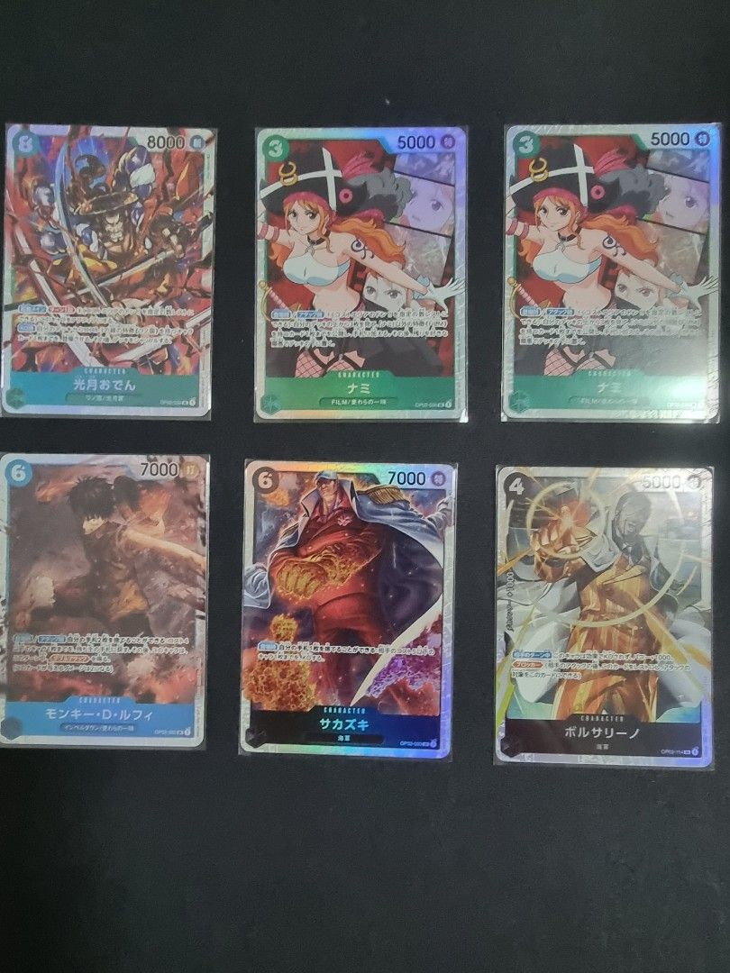 One Piece TCG OP-02 Super Rares, Hobbies & Toys, Toys & Games on Carousell